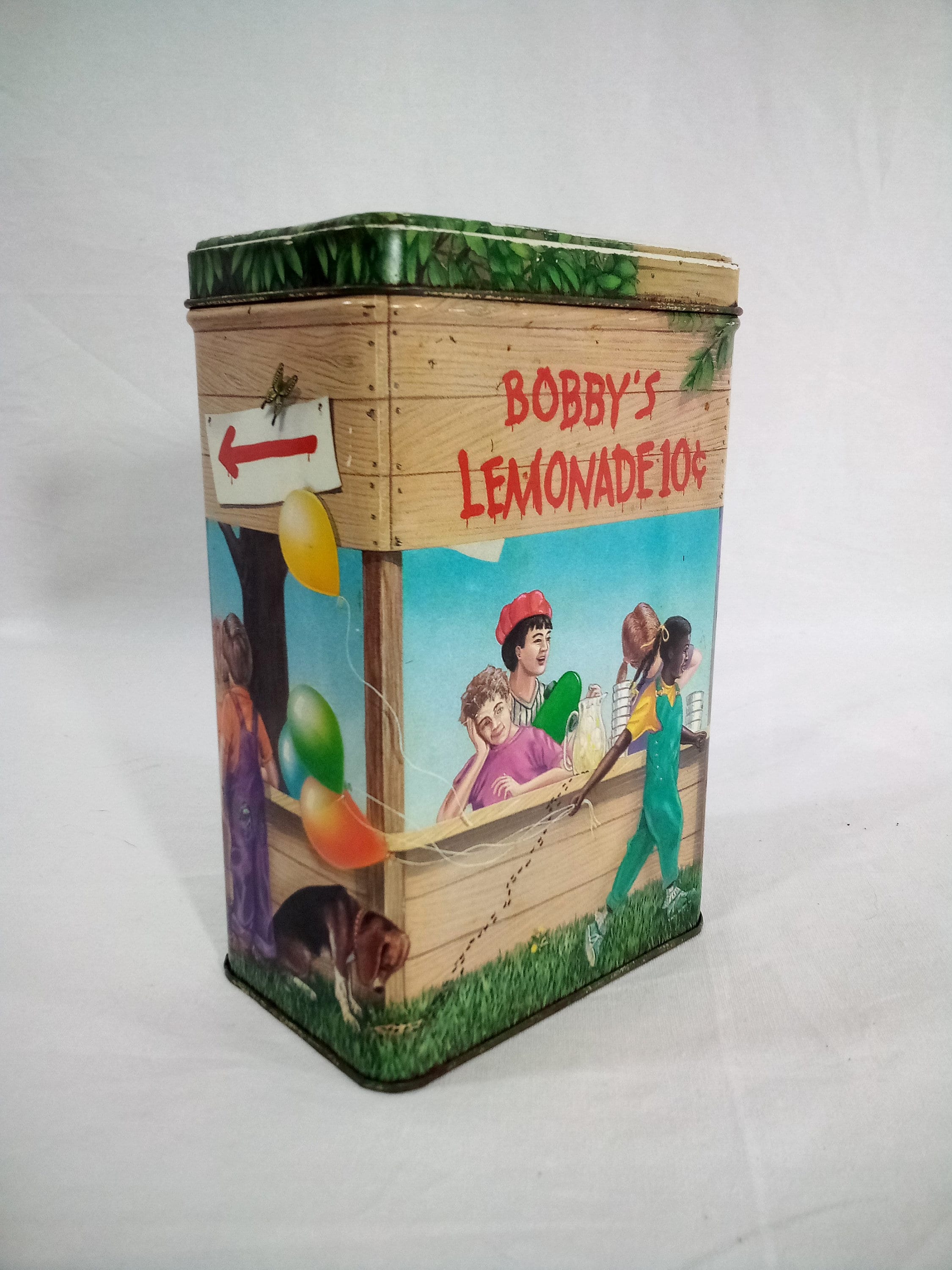 80s Chupa Chups Coin Bank / Lemonade Stand Tin Bank / Approx. 6 1/4 X 4 ...