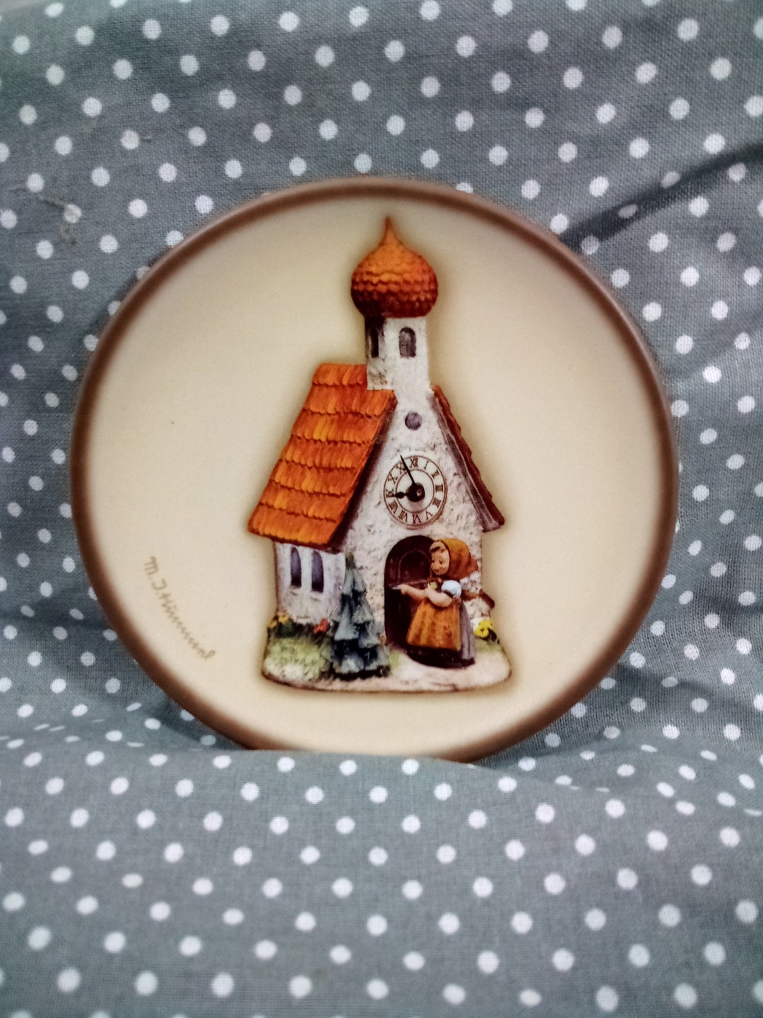 Vintage MI Hummel Mini Plate "bergkirchlein Chapel Time" / Art ...