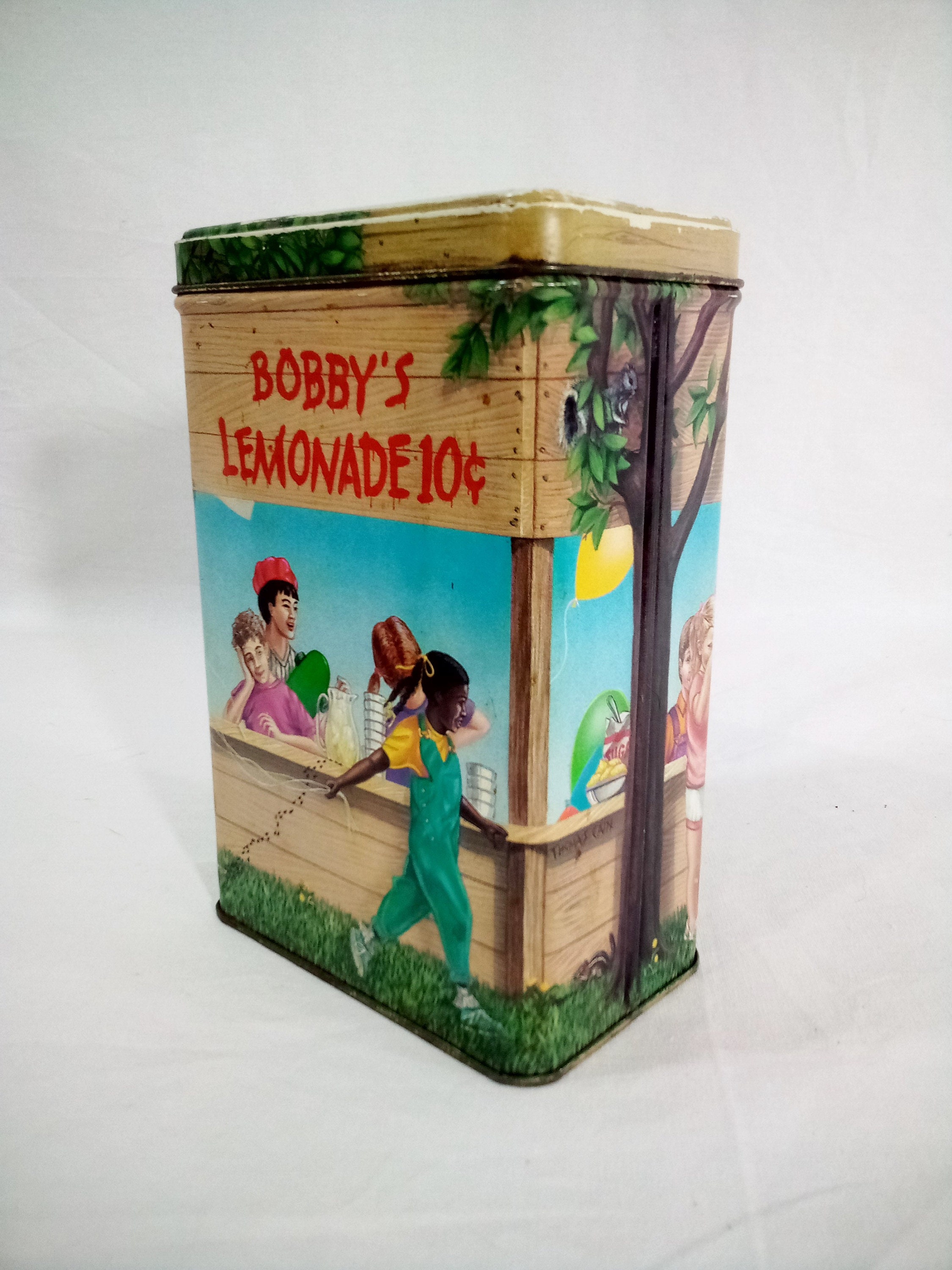 80s Chupa Chups Coin Bank / Lemonade Stand Tin Bank / Approx. 6 1/4 X 4 ...