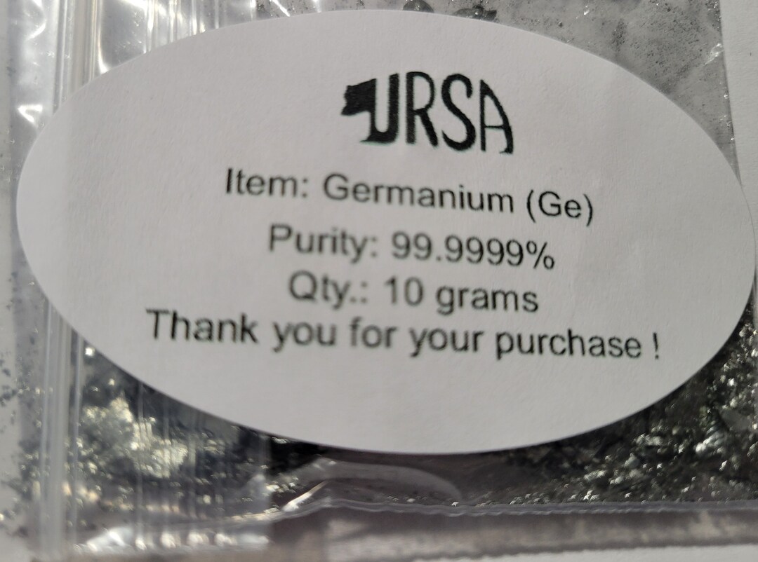 Germanium ge 10 Grams 99.9999%. Free Shipping. Adds Tarnish Resistance ...