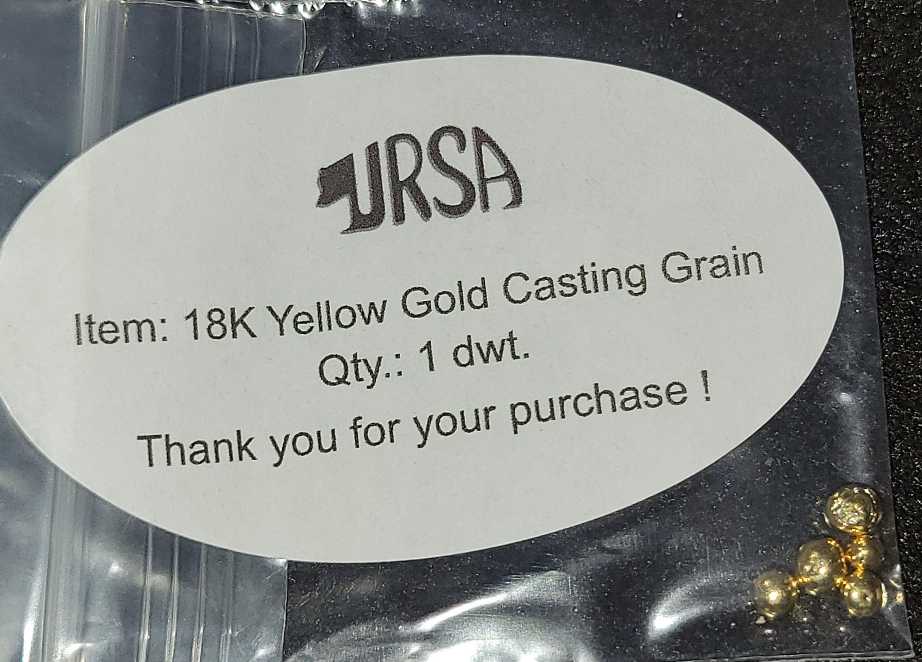 18K Yellow Gold Casting Grain shot, 1 Dwt. free Domestic Shipping - Etsy