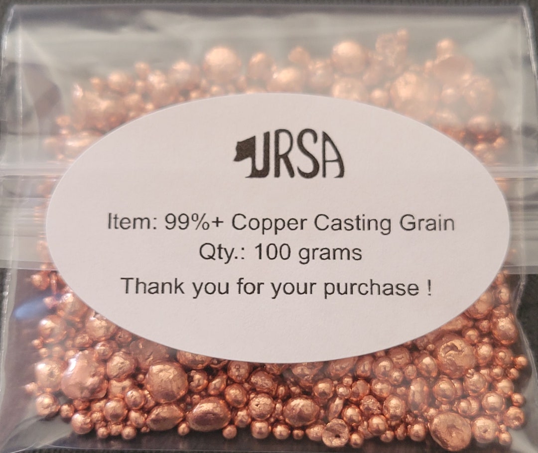 100 Grams Copper Grain (shot). 99.9% Pure. Excellent Use for Base Metal ...