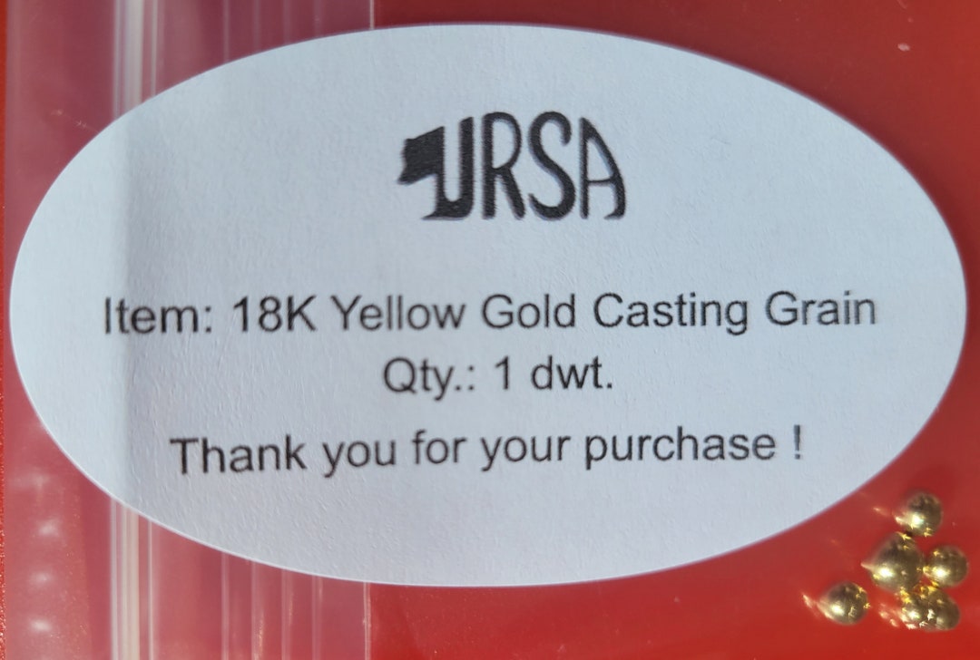 18K Yellow Gold Casting Grain shot 1 Dwt. free Domestic - Etsy