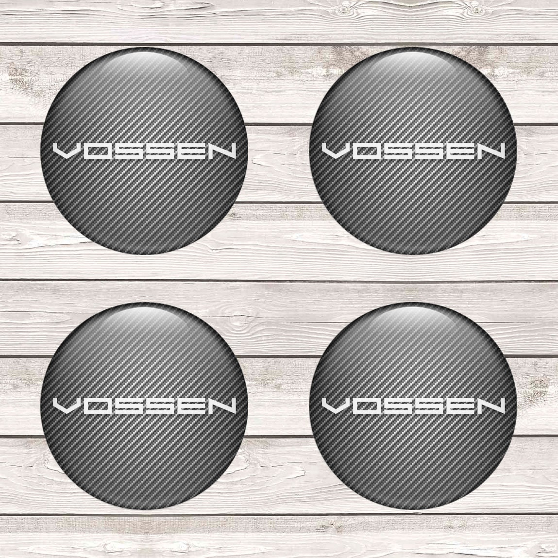 SET 4 X 40-120 Mm Hand Made Logo Vossen Silicone Stickers - Etsy