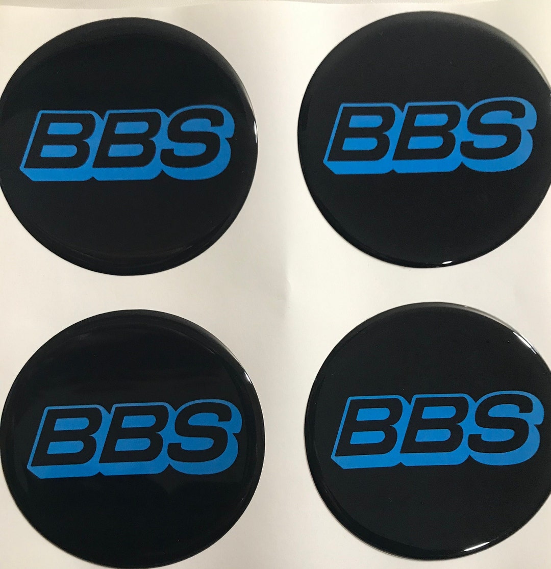 SET 4 All Sizes BBS Silicone Stickers Emblem Domed for Wheels Rim ...