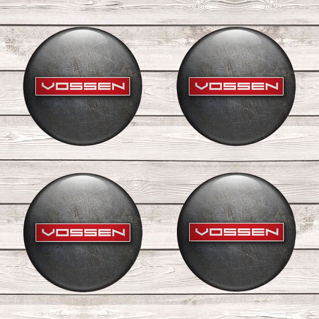 SET 4 X 40-120 Mm Hand Made Logo Vossen Silicone Stickers Domed for ...