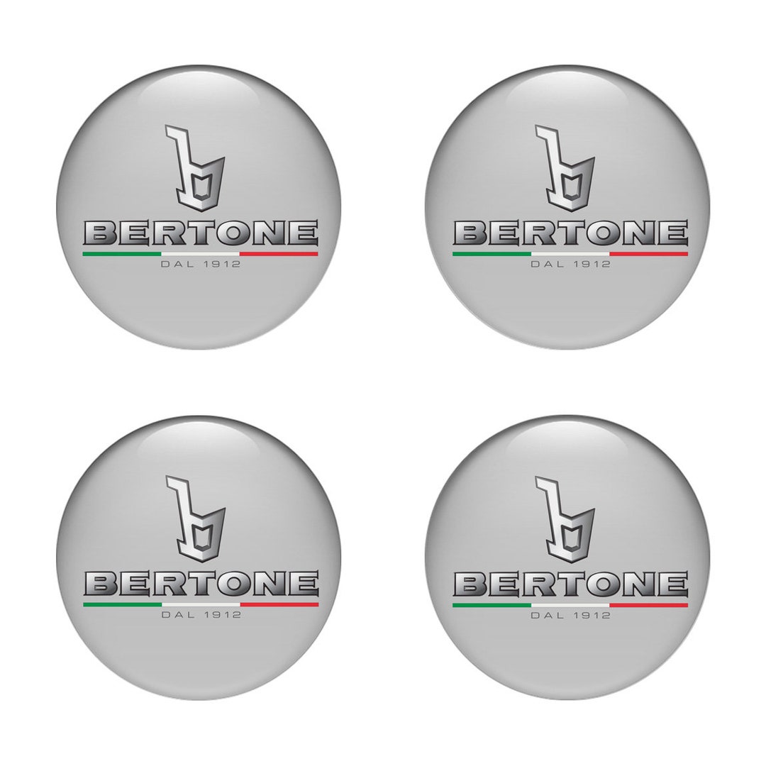 4X40-120mm BERTONE logo Autocollants en forme de dôme pour roues Centre ...
