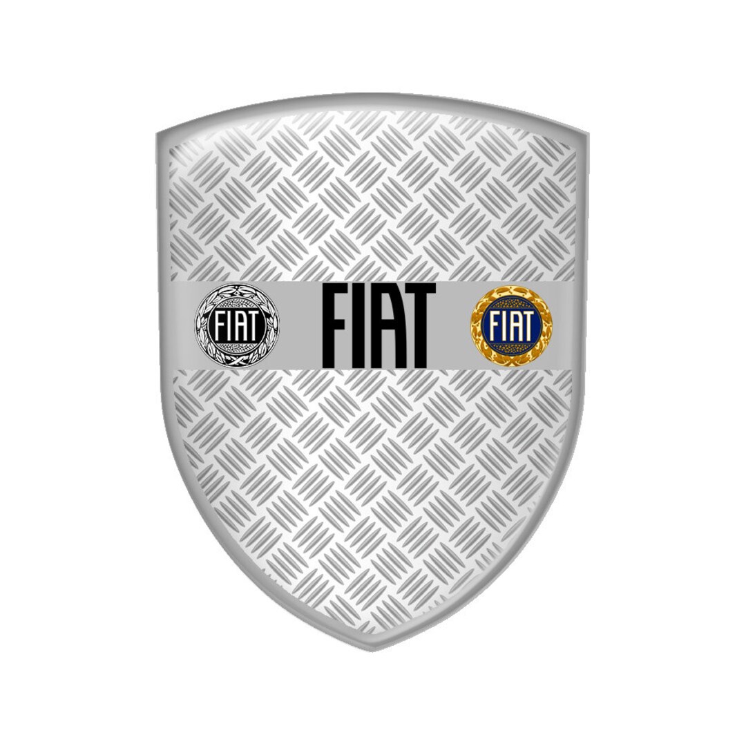 Fiat Badge Silicone Emblem Shield Sticker All SIZES Car Interior, Phone ...