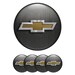 SET of 4 All Sizes Domed Sticker Emblem Chevrolet USA Flag Self ...