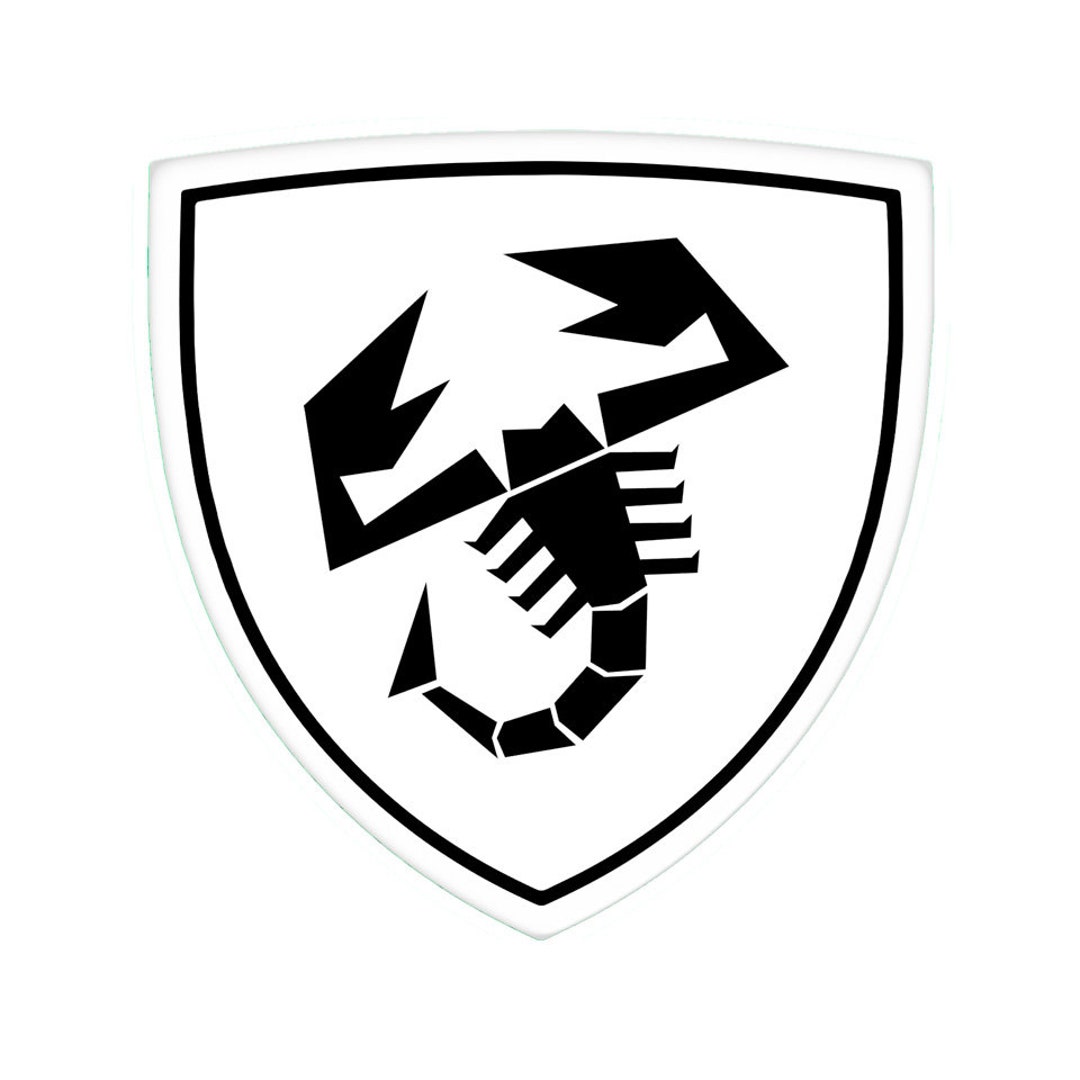 Fiat Abarth Black Logo Domed Badge Print Surface All Sizes Epoxy ...