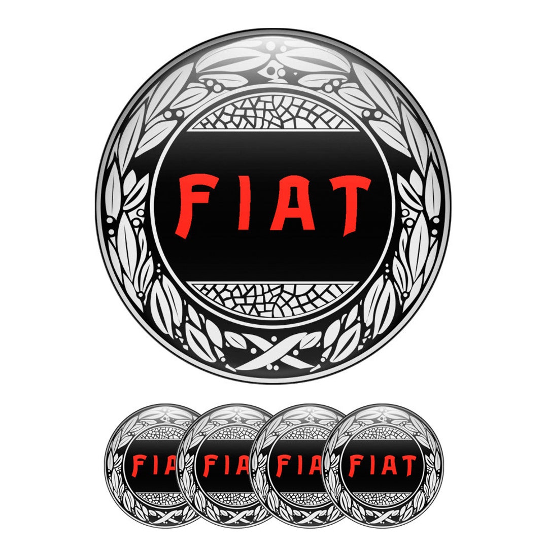 SET of 4 All Sizes 3D Print Surface Domed Fiat Silicone Self Adhesive ...