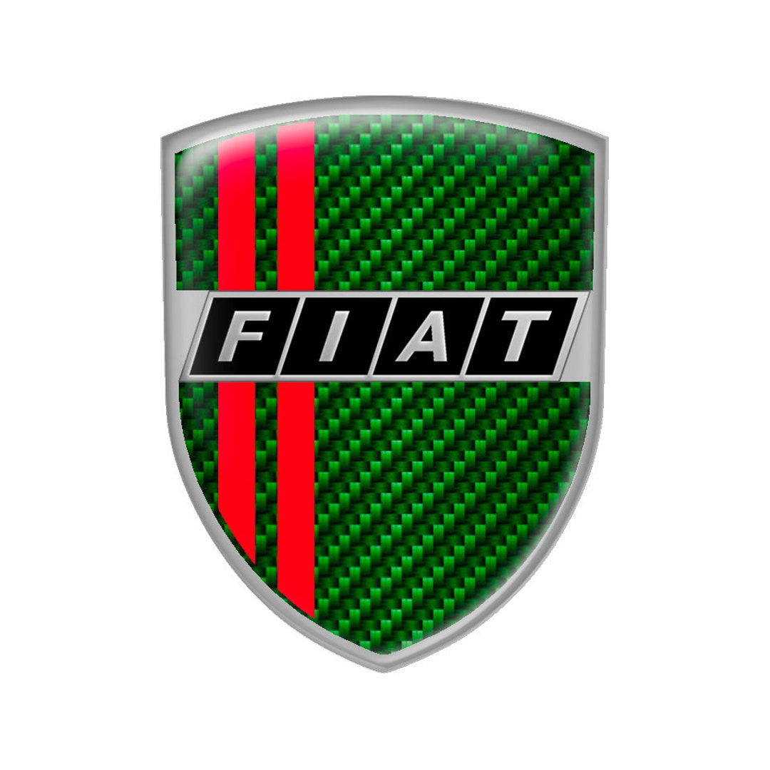 Fiat Badge Silicone Emblem Shield Sticker All SIZES Car Interior, Phone ...