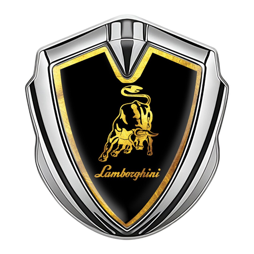 Metal Shield Lamborghini Badge Silicone Emblem Sticker Car Interior ...