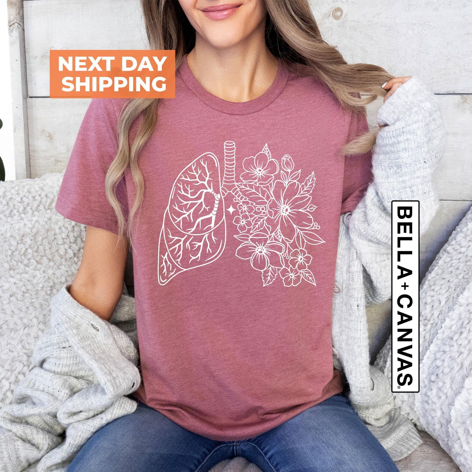 Anatomical Lung Shirt, Floral Lungs Shirt, Therapist Shirt, Respiratory ...