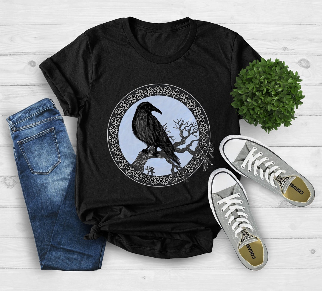 Raven Lover Shirt, Viking Scandinavian Tree Shirt, Viking Gift for Men ...
