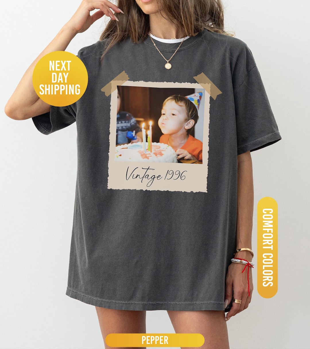 Custom Vintage Photo and Year Shirt, Custom Shirt With Picture ...