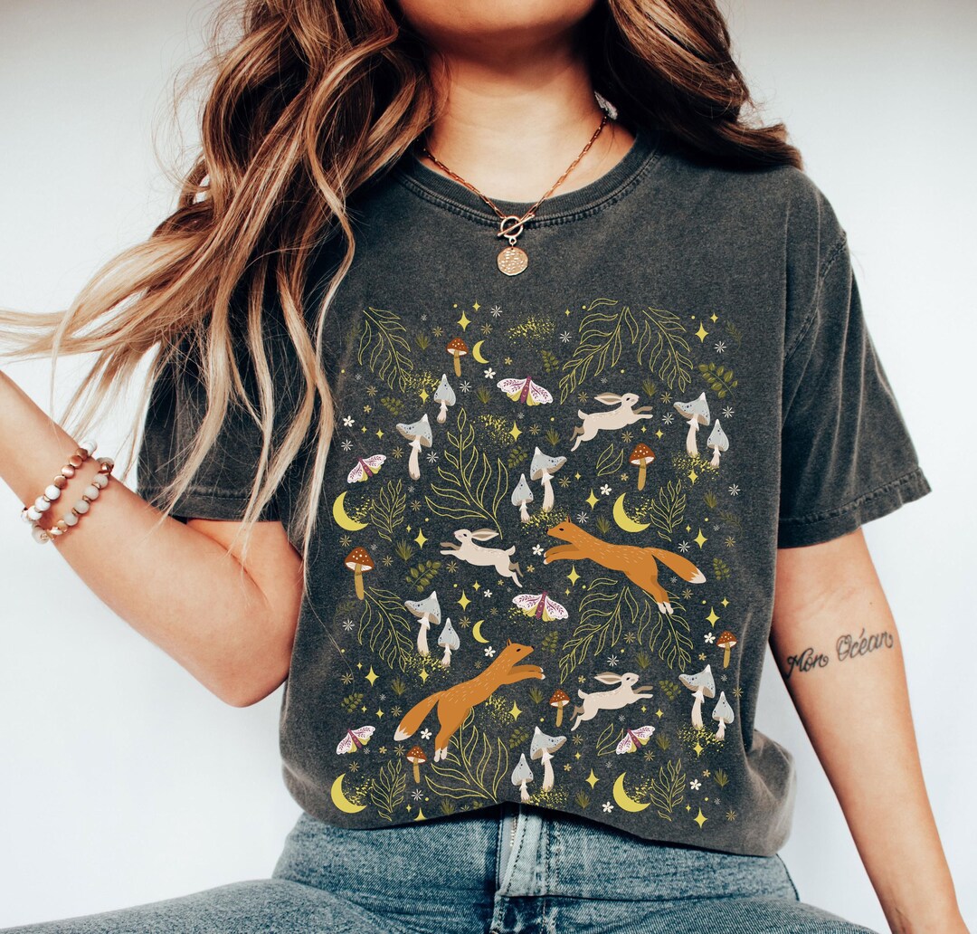 Forest Friends Comfort Colors® Tshirt, Forest Animals T-shirt ...