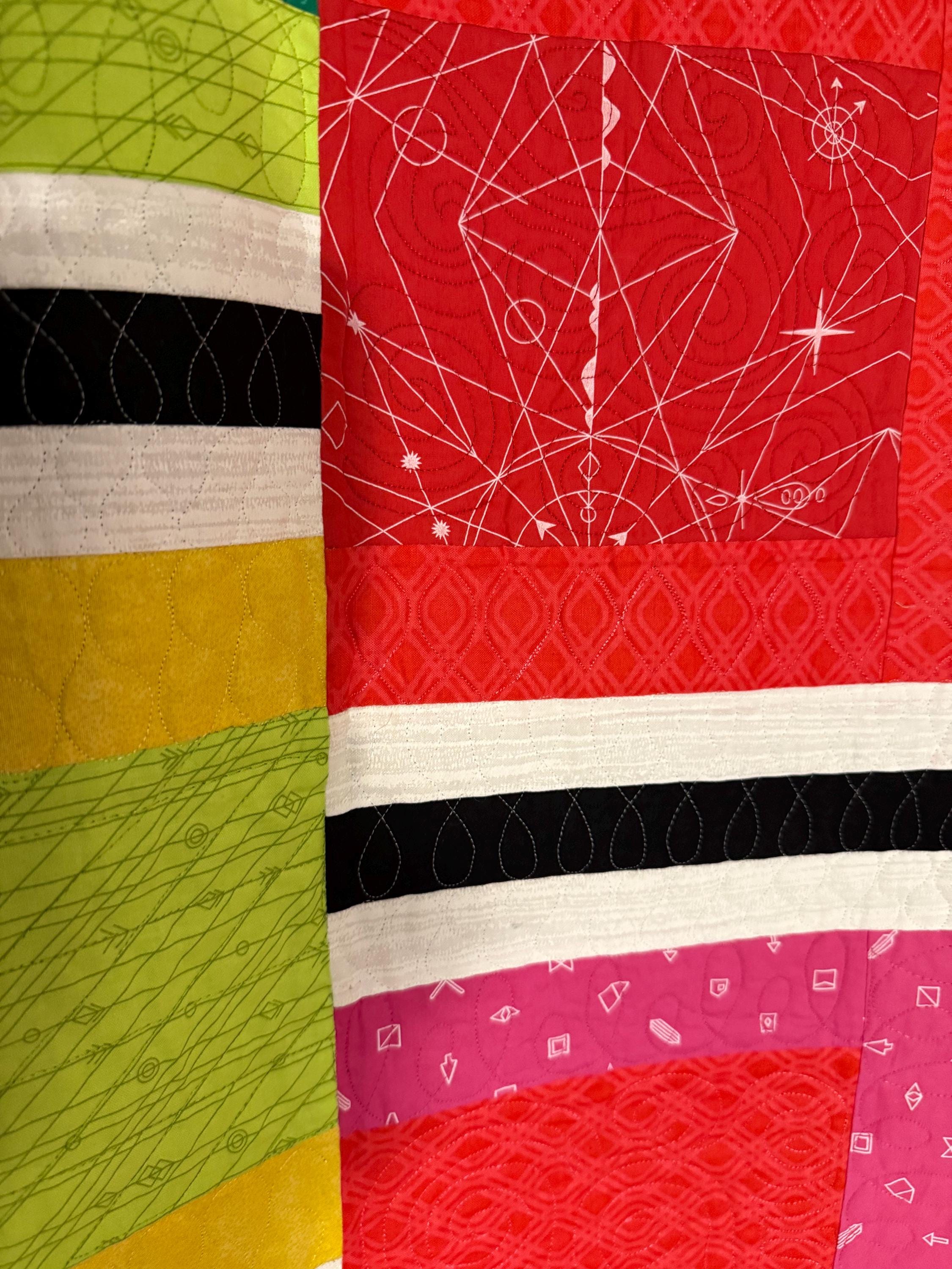 Beautiful Quilt in Stunning Colors Allison Glass Fabrics. Perfect Throw ...