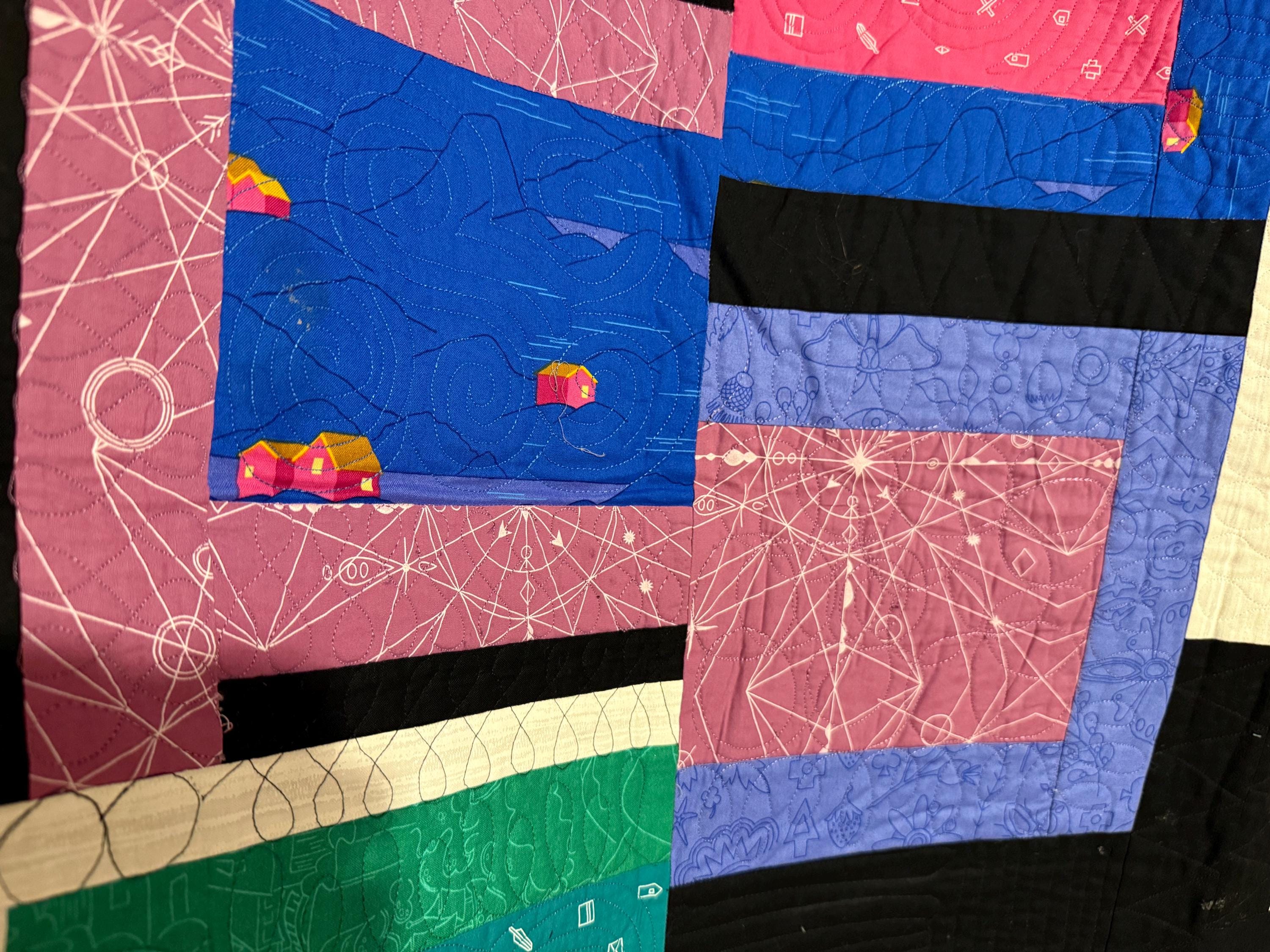 Beautiful Quilt in Stunning Colors Allison Glass Fabrics. Perfect Throw ...
