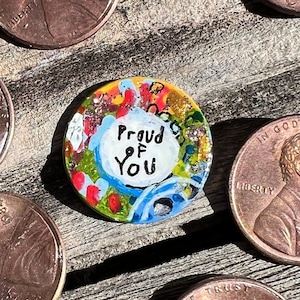 Painted Penny, Proud of You, Hand Painted US Penny, Coin Painting ...