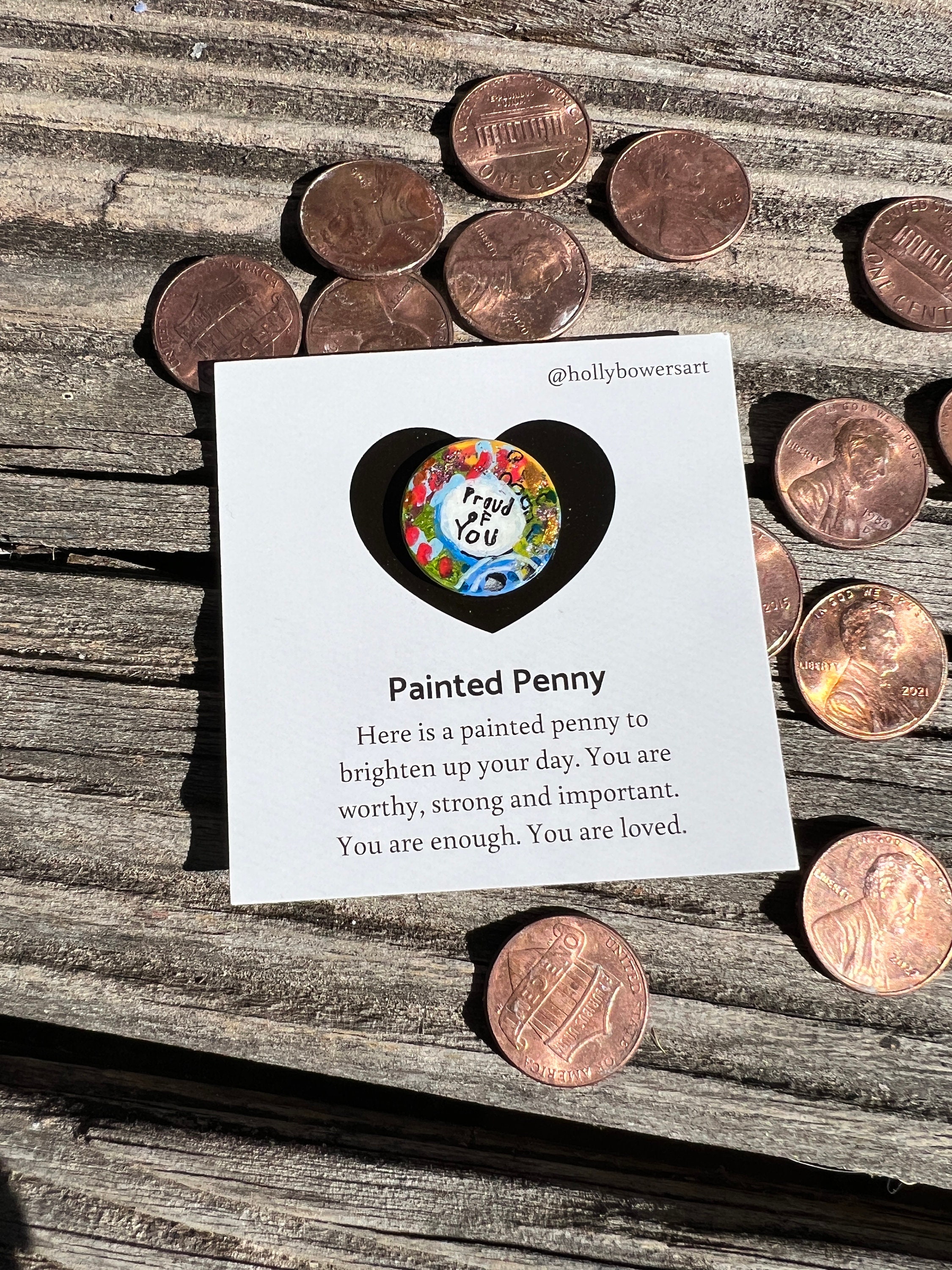 Painted Penny Proud of You Hand Painted US Penny Coin - Etsy