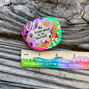 Bravery Quote, Be Brave Enough to Be Yourself, Star, 2.25 Inch Painted ...