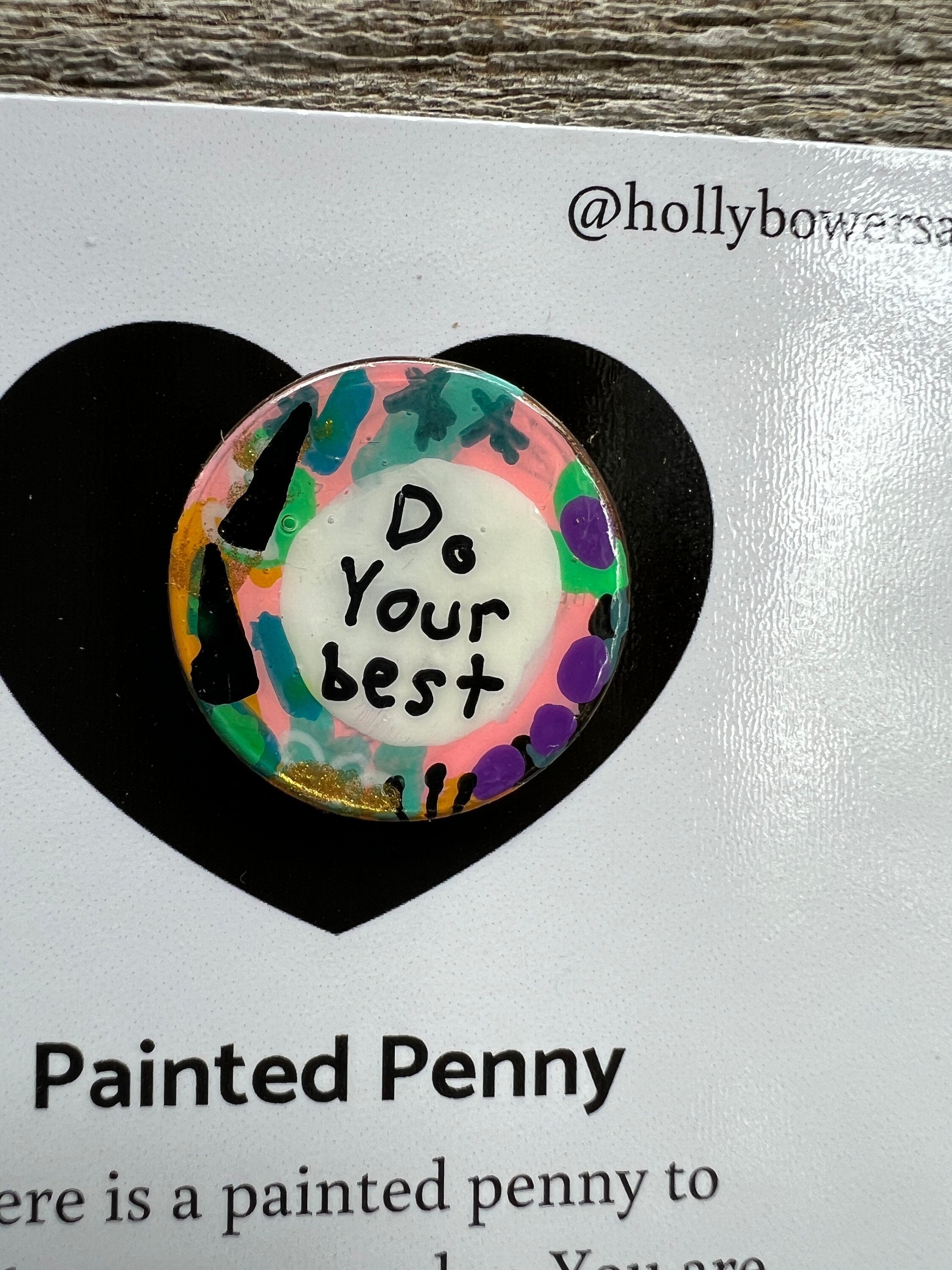 Painted Penny, Do Your Best, Hand Painted US Penny, Coin Painting ...