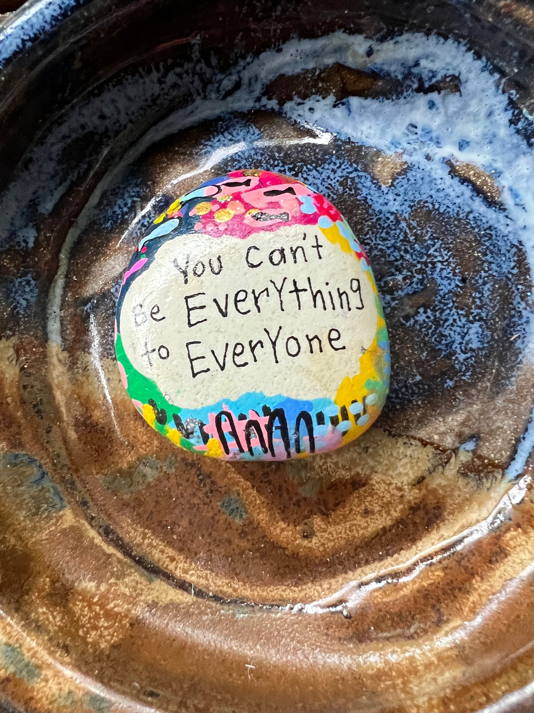 Inspirational Hand-painted Rock: Self-care Gift, 'you Can't Be ...