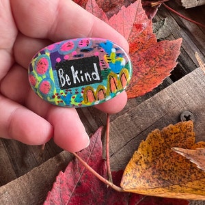 Kindness Art, Be Kind, 2 Inch Painted Rock - Etsy