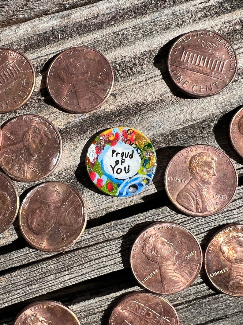 Painted Penny Proud of You Hand Painted US Penny Coin - Etsy