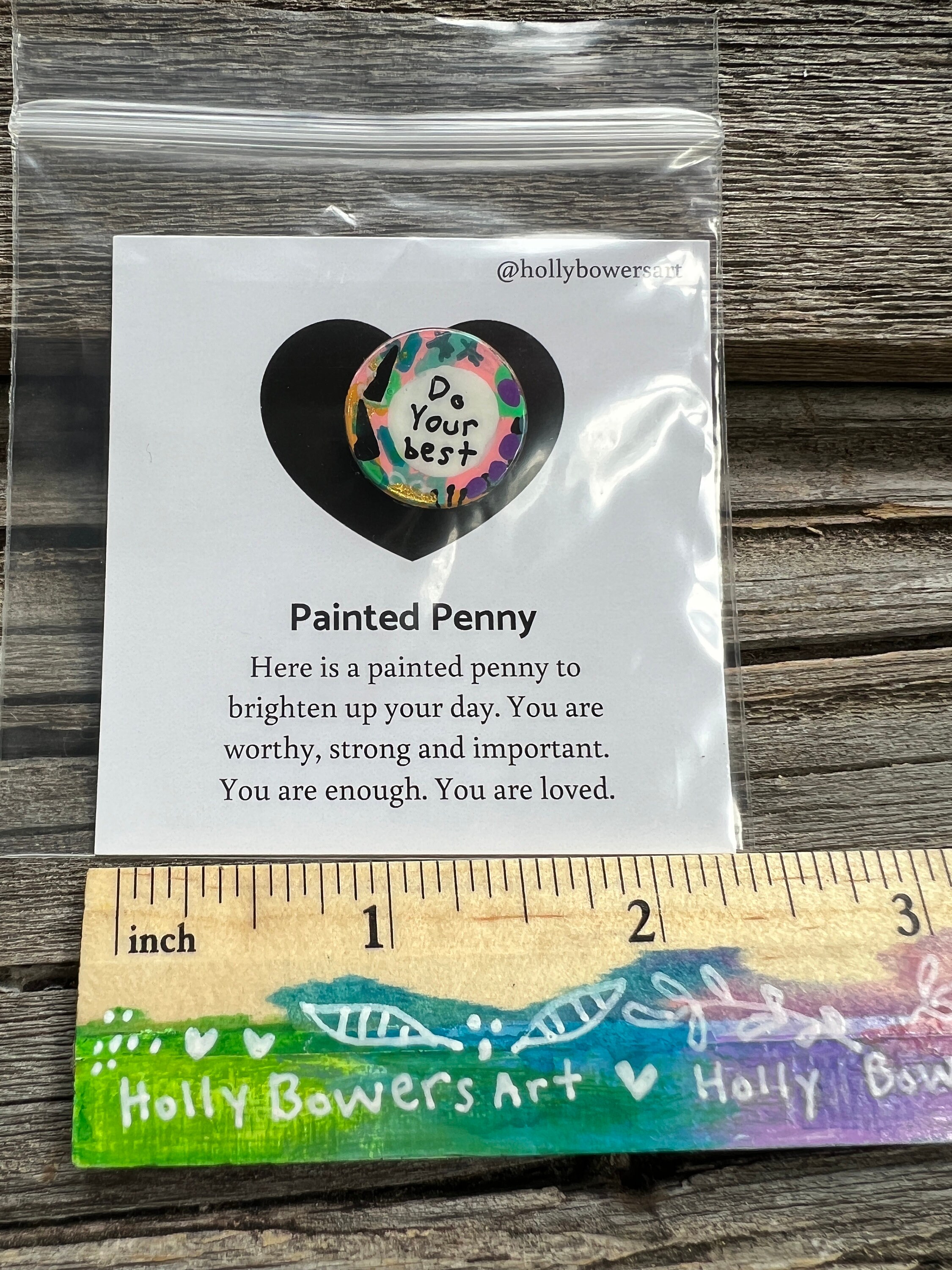 Painted Penny, Do Your Best, Hand Painted US Penny, Coin Painting ...