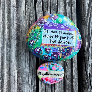 Hand-painted Inspirational Rock - If You Stumble, Make It Part of the ...