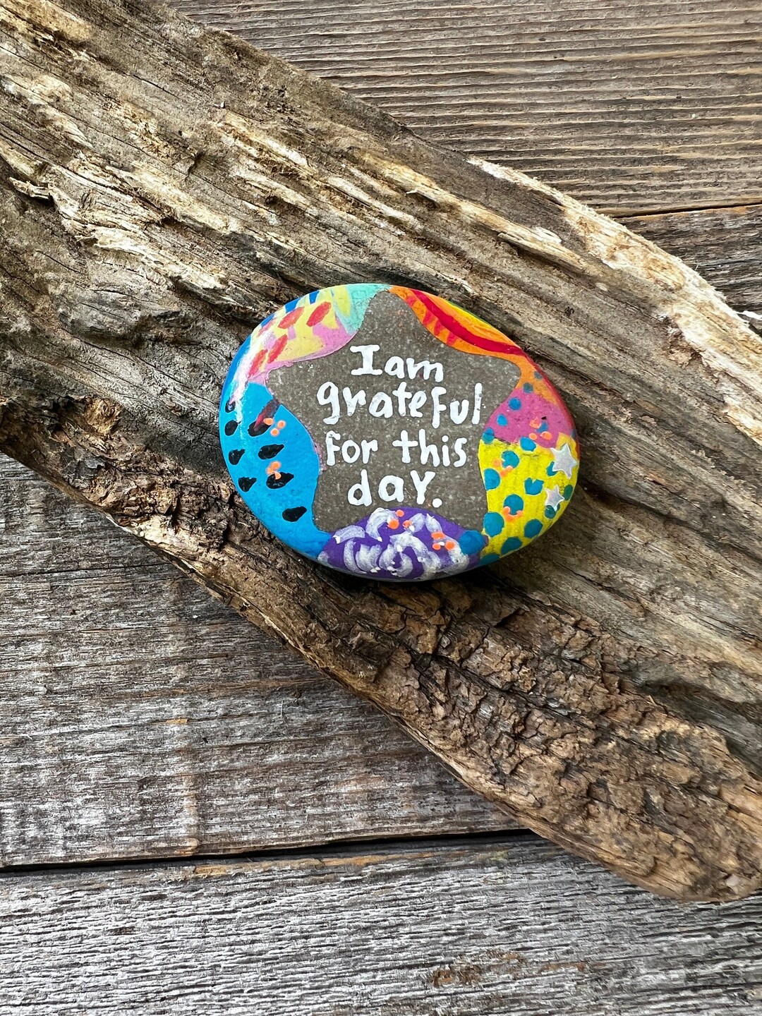 Hand-painted Gratitude Rock: Inspirational Home Decor (1.71-inch) - Etsy