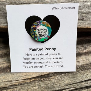 Painted Penny, I Make Pretty Things, Hand Painted US Penny, Coin ...