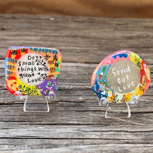 Rock Display Stand Mini Acrylic Easel Stands (painted Rock Art Not ...