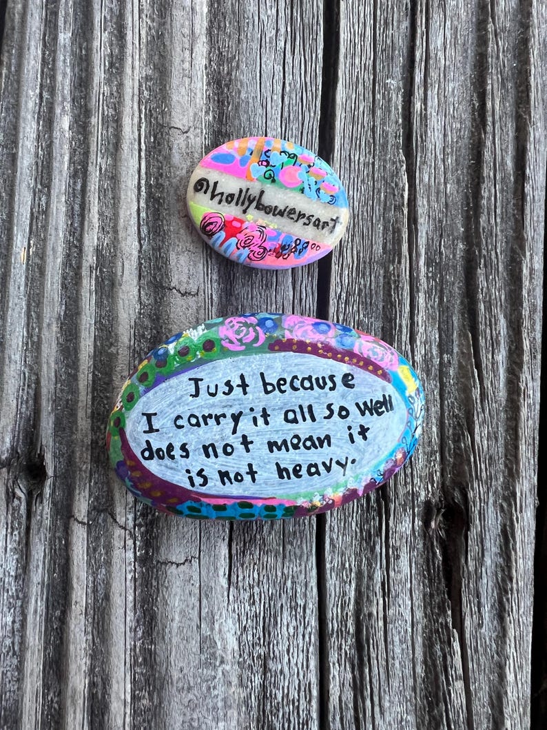 Hand Painted Rock: Inspirational Message Decor (2.75-inch) - Etsy