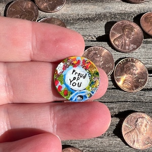Painted Penny, Proud of You, Hand Painted US Penny, Coin Painting ...