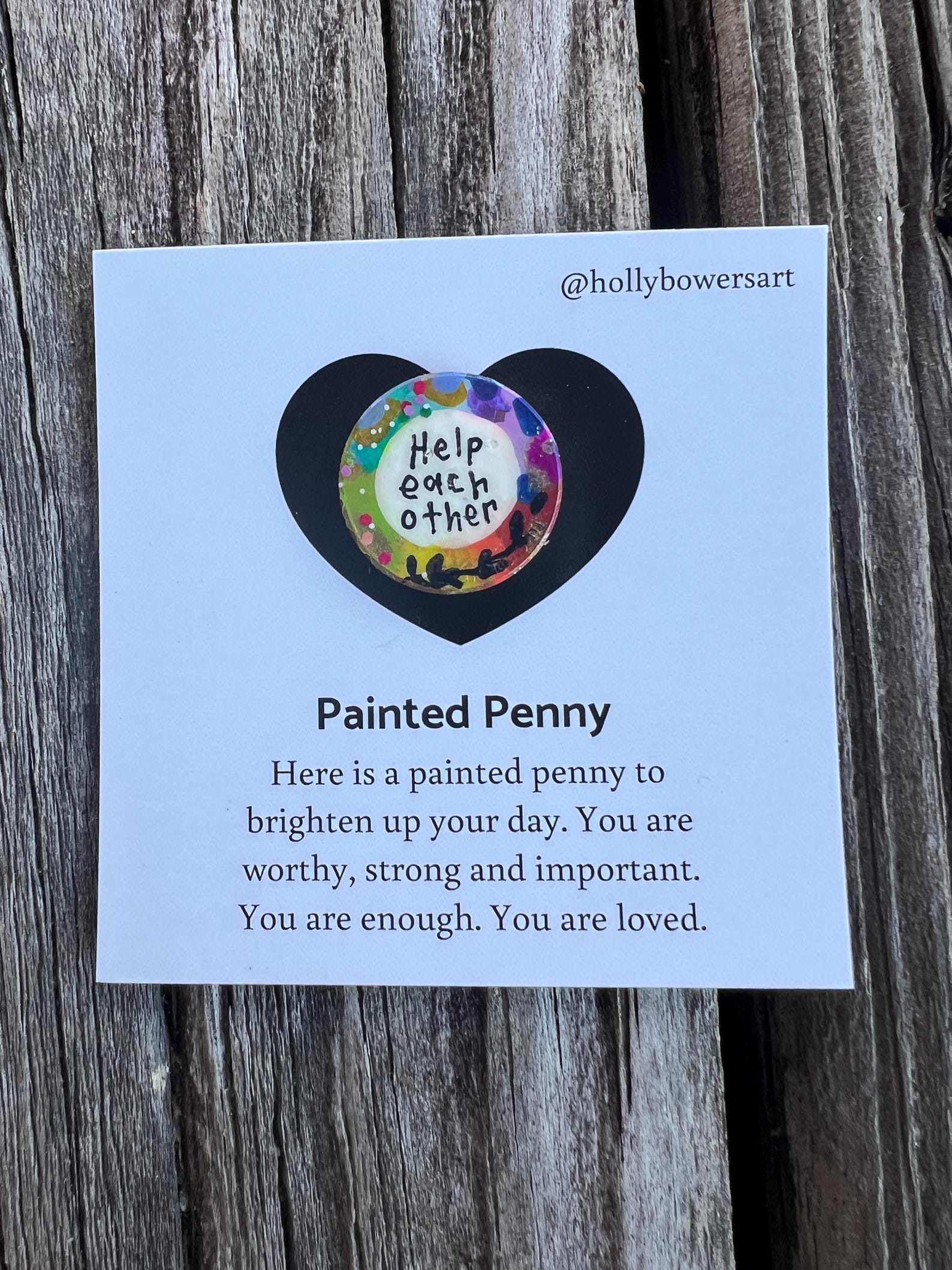 Hand-painted Penny: 'help Each Other' - Acrylic Coin Art .75 Inches - Etsy