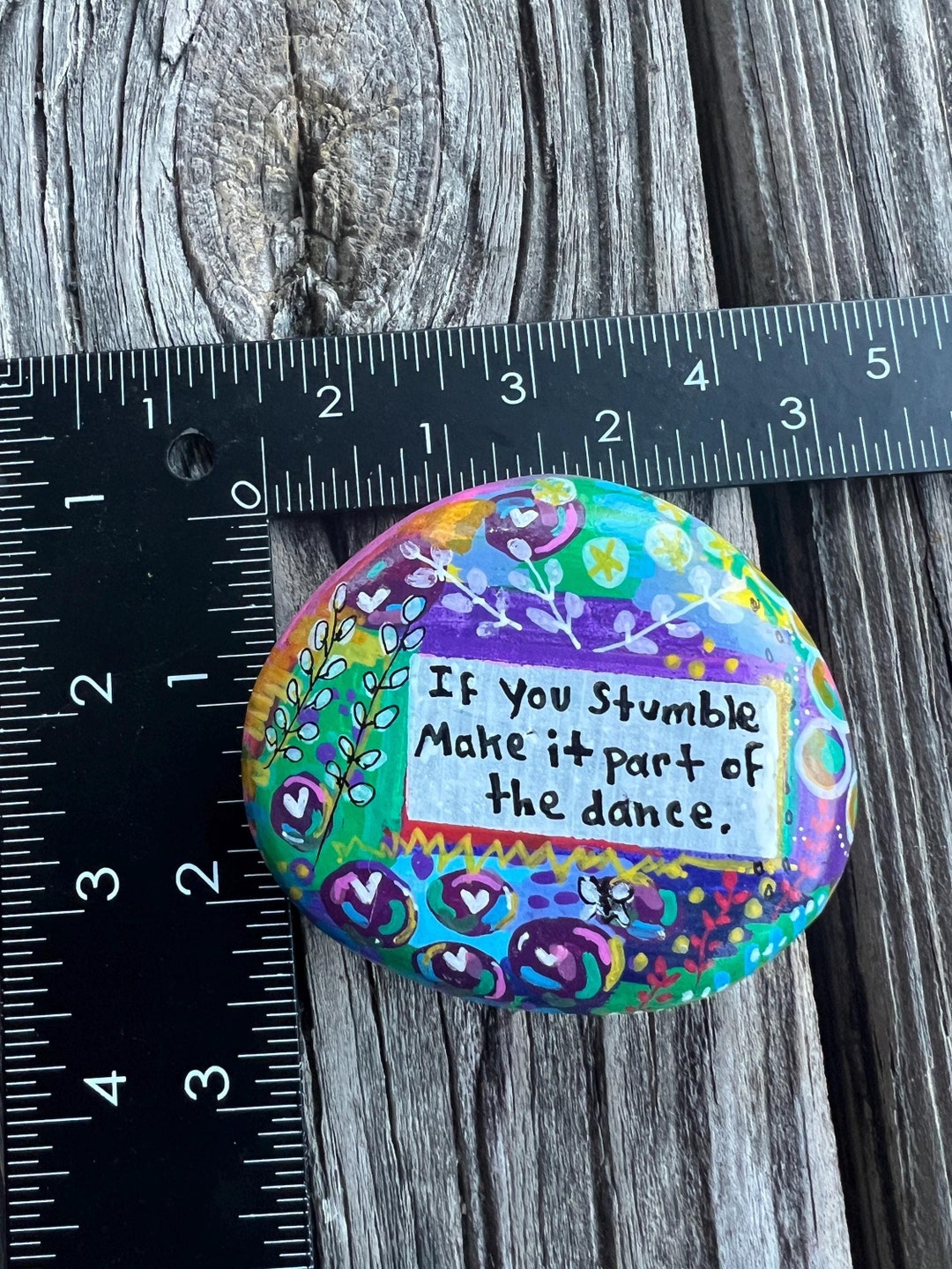 Hand-painted Inspirational Rock - If You Stumble, Make It Part of the ...