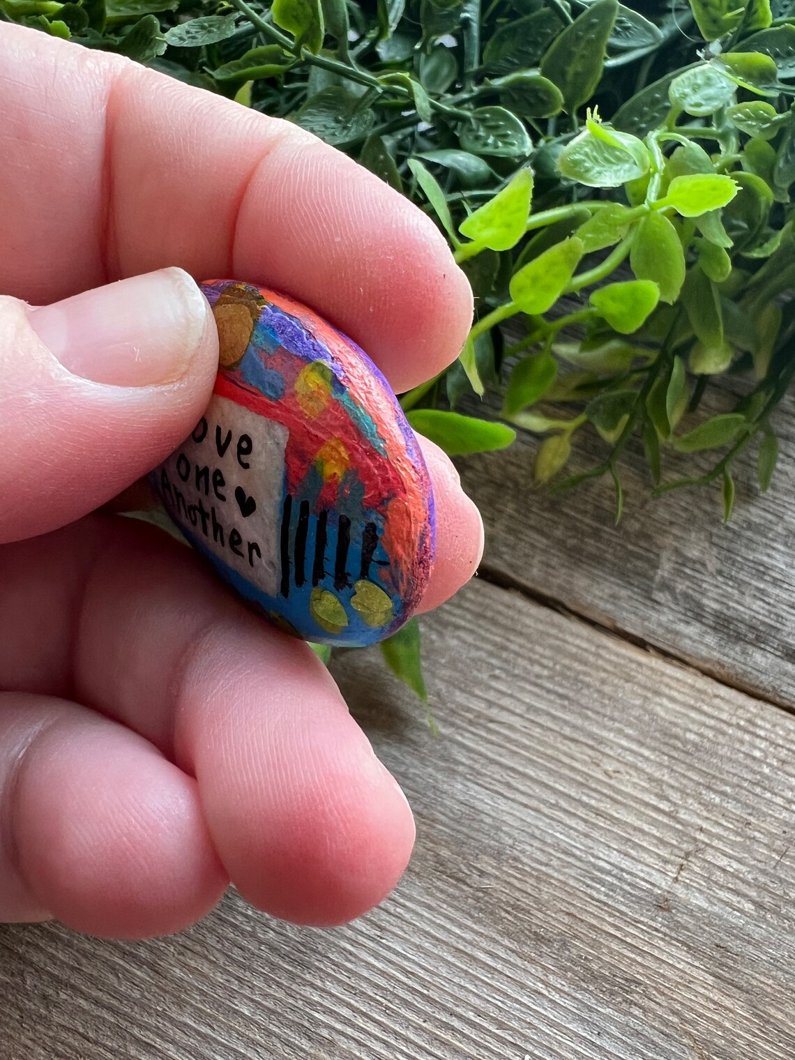 Love One Another 1 1/2 Inch Painted Rock - Etsy