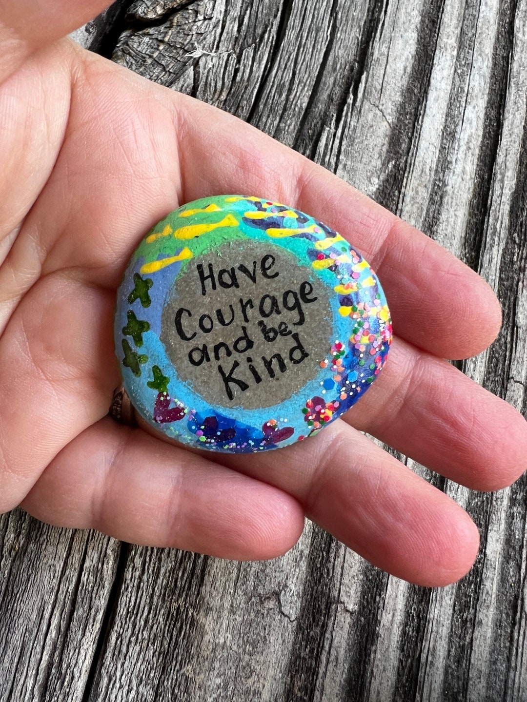 Have Courage and Be Kind, 1.69 Inch Painted Rock - Etsy