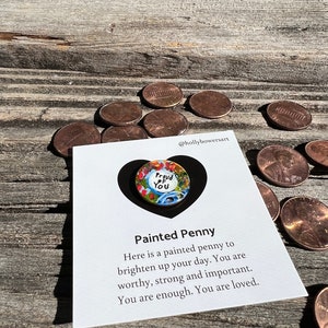 Painted Penny, Proud of You, Hand Painted US Penny, Coin Painting ...