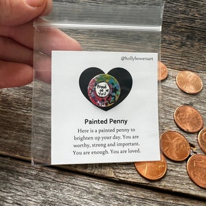 Painted Penny, Proud of You, Hand Painted US Penny, Coin Painting ...