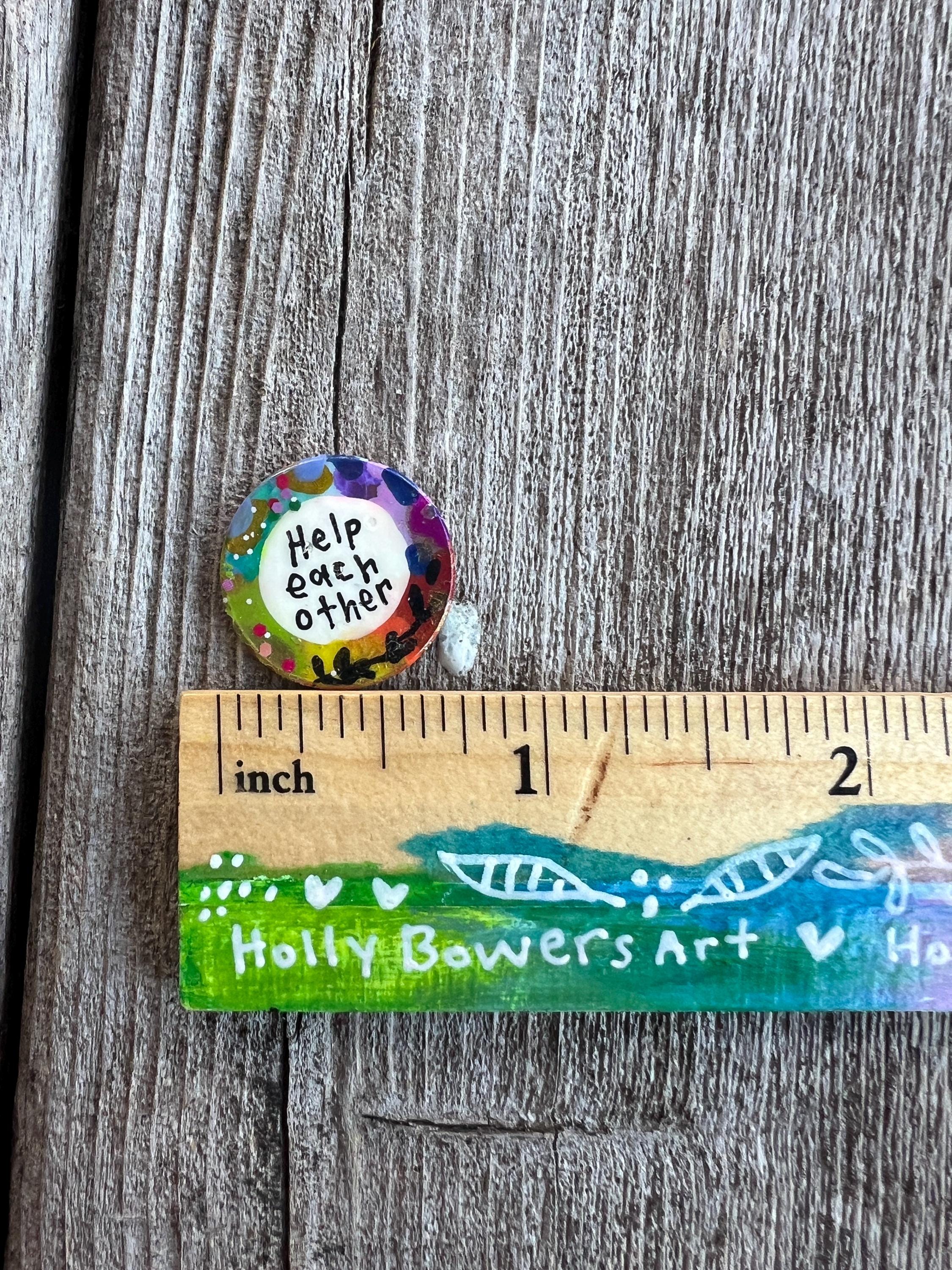 Hand-painted Penny: 'help Each Other' - Acrylic Coin Art .75 Inches - Etsy
