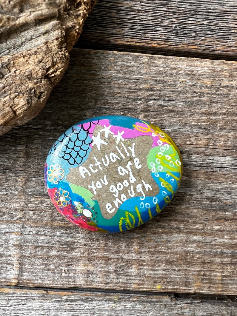Boost Confidence With This Hand-painted Inspirational Rock - Actually ...