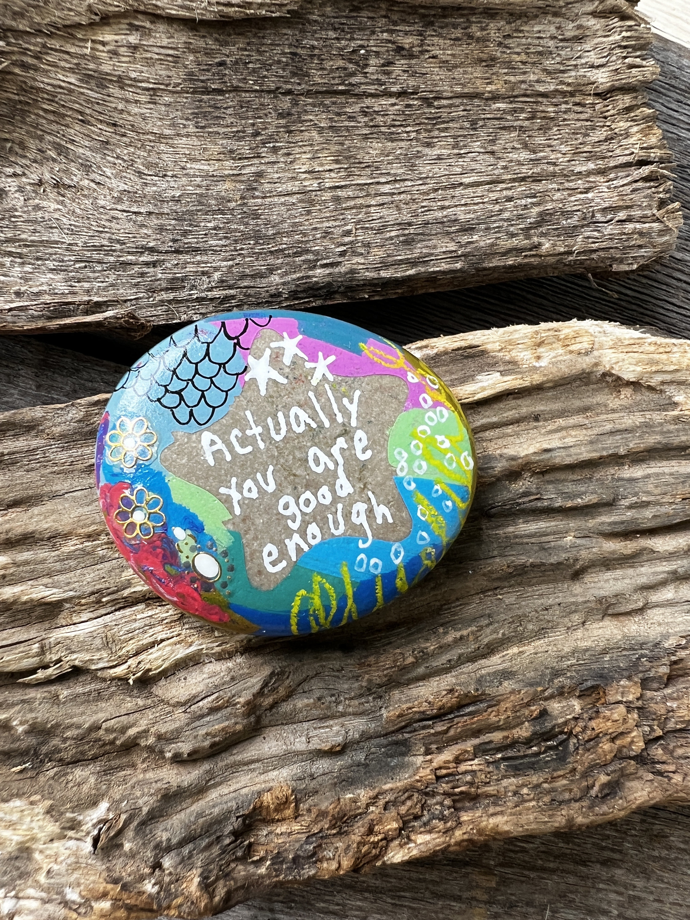 Boost Confidence With This Hand-painted Inspirational Rock - Actually ...
