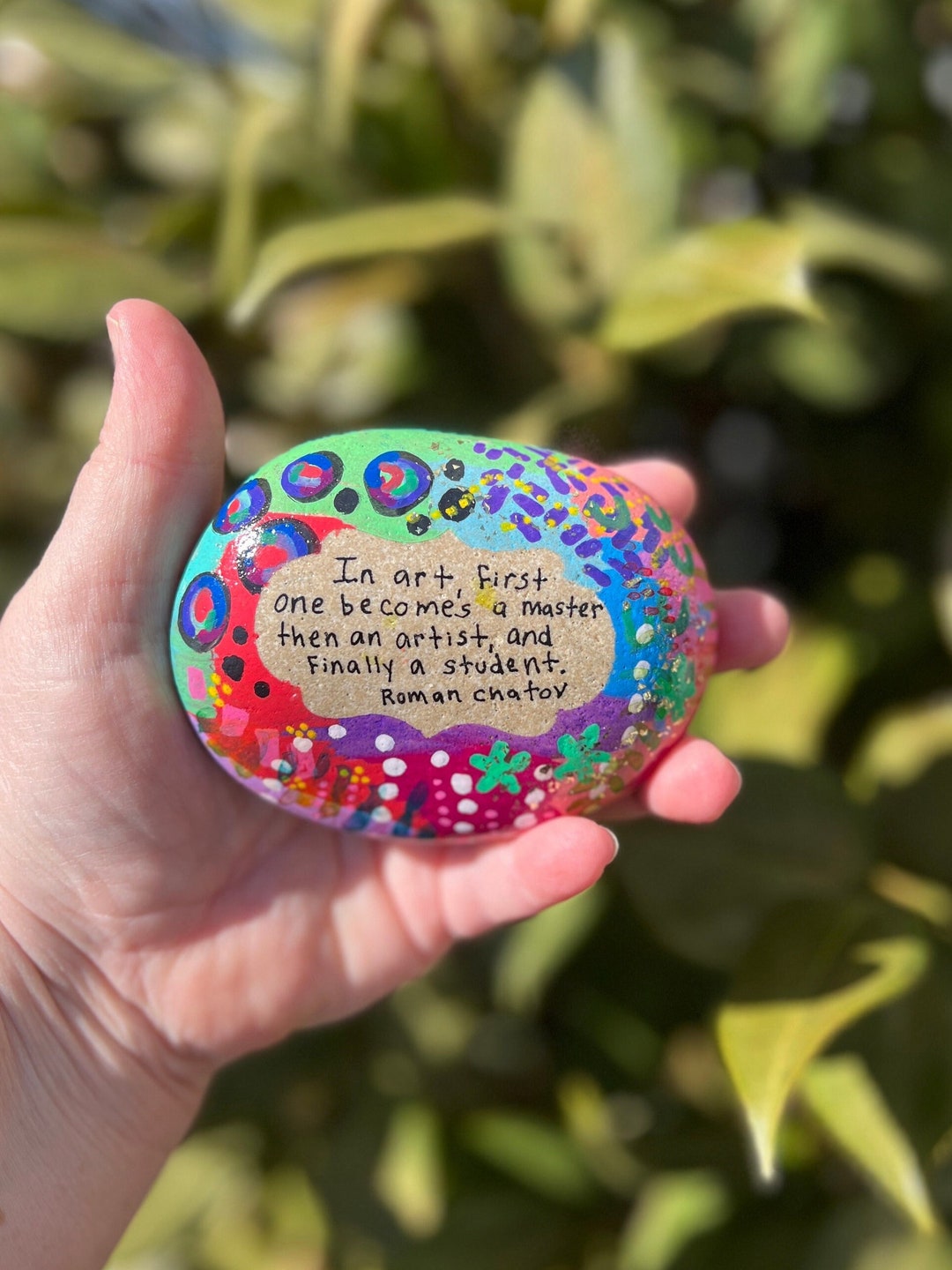 Artistic Mastery Journey - Roman Chatov Quote on a 4-inch, 12.3 Ounce ...