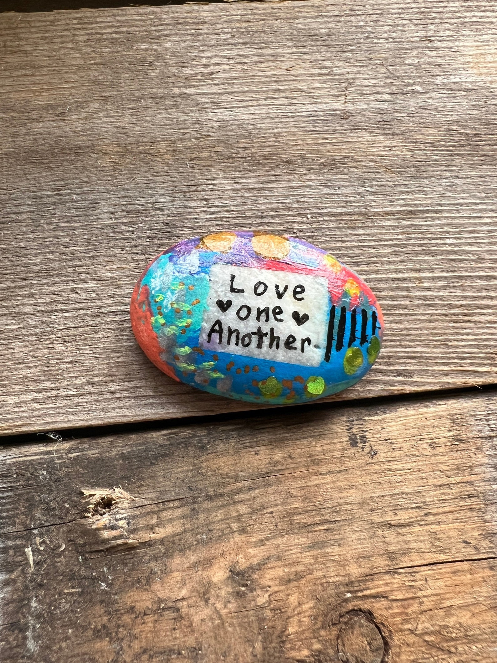Love One Another 1 1/2 Inch Painted Rock - Etsy