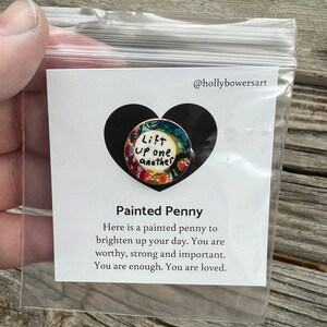 Painted Penny, Lift up One Another, Hand Painted US Penny, Coin ...