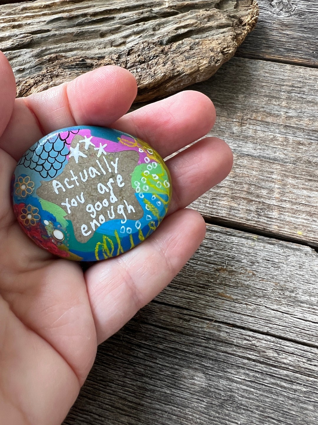 Boost Confidence With This Hand-painted Inspirational Rock - Actually ...